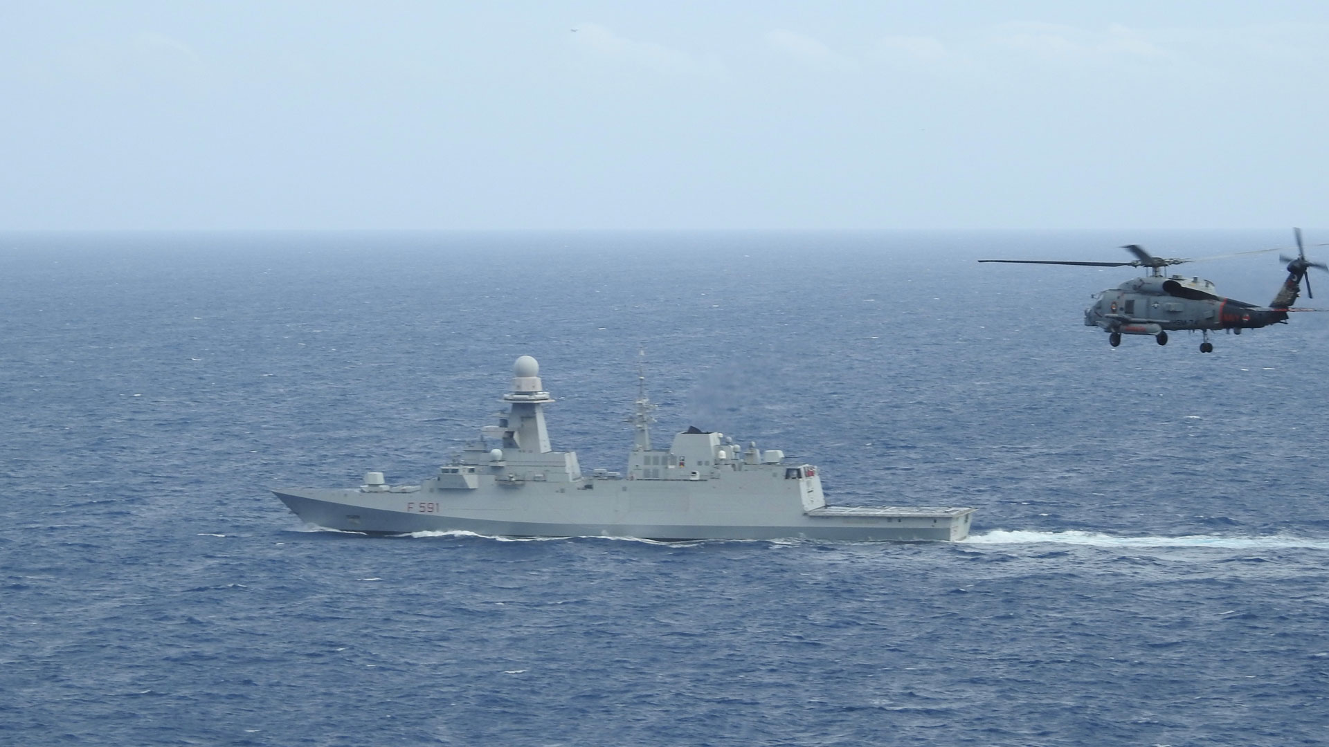 The Commander of Carrier Strike Group 2 on board FASAN - Italian ...